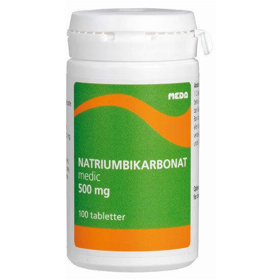 Köp Meda Natriumbicarbonat 500 mg - 100 st på Med24.se