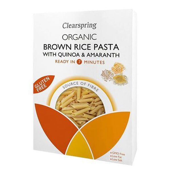 Clearspring Penne brunt ris, quinoa och amarant eko - 250 g