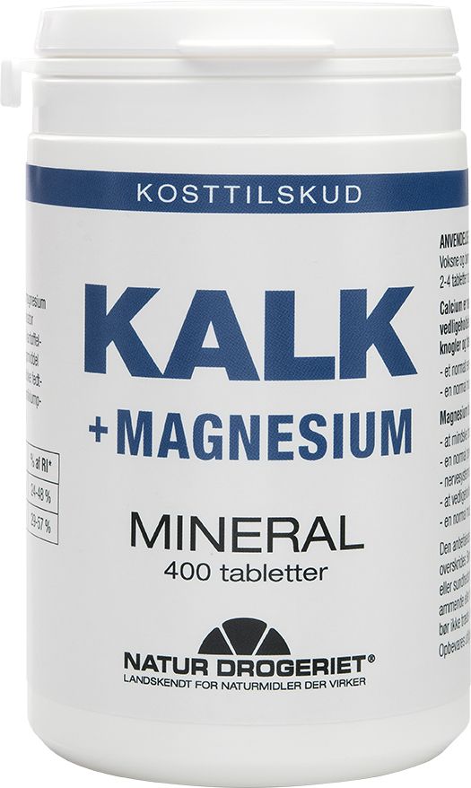 Köp Natur-Drogeriet Kalk + Magnesium - 400 tabletter på Med24.se