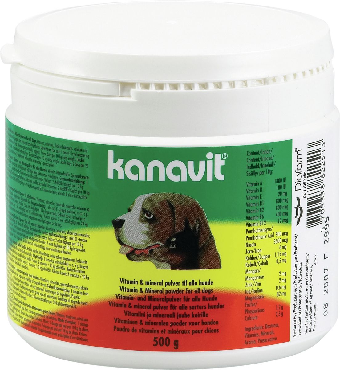 Köp Diafarm Kanavit Vitamin + Mineralpulver - 500 g hos Med24.se