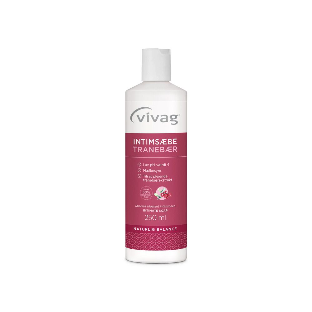 Köp Vivag intimtvål med tranbär - 250 ml billigt på Med24.se