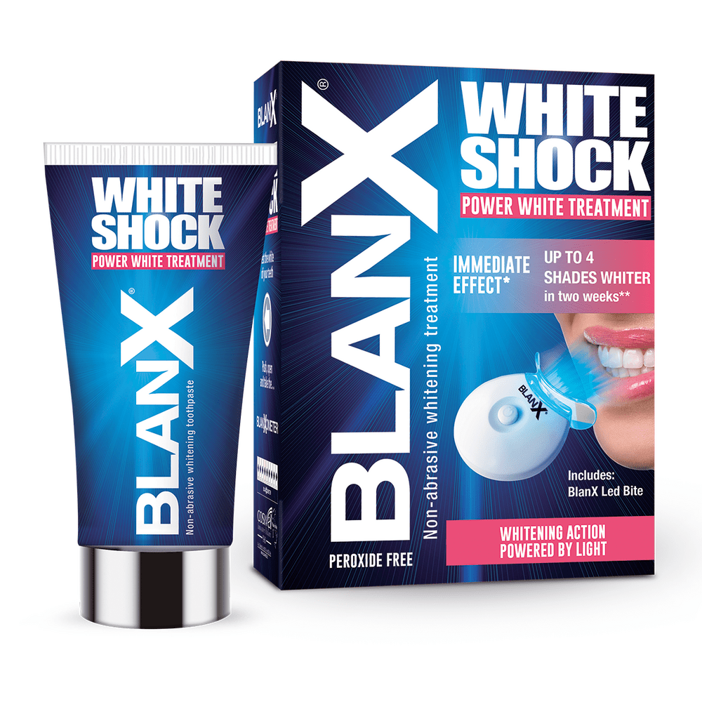 Blanx White Shock Power White Treatment Tandkräm + LED Bite