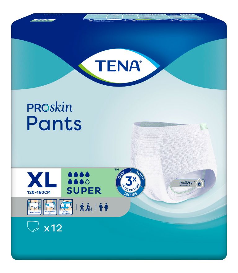 Köp TENA ProSkin Pants Super Strl. XL - 12 st på Med24.se