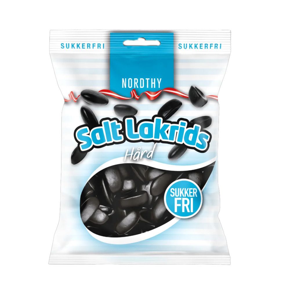 Köp Nordthy Sockerfri Salt Lakrits Hård - 60 g hos Med24.se
