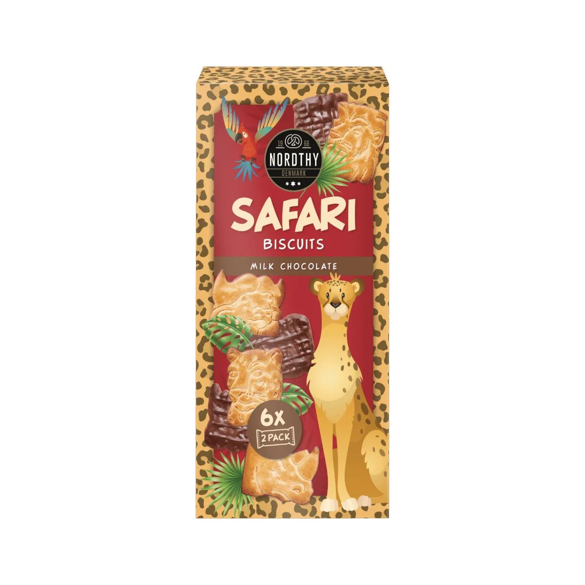 Köp Nordthy Safari kex med mjölkchoklad - 225 g hos Med24.se