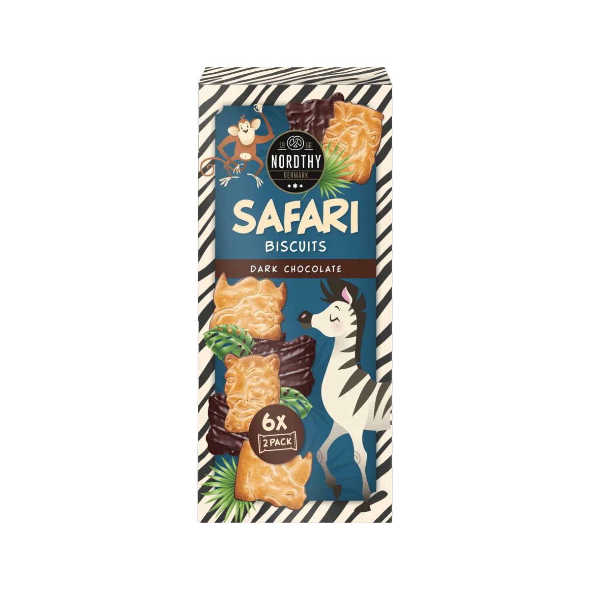 Köp Nordthy Safari kex med mörk choklad - 225 g hos med24.se