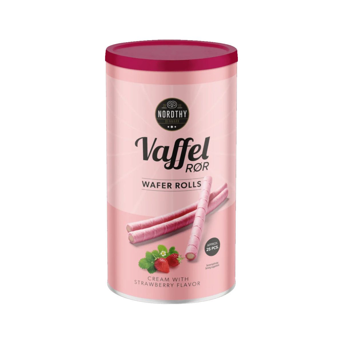 Köp Nordthy Våffelsticks Jordgubb - 250 g hos Med24.se