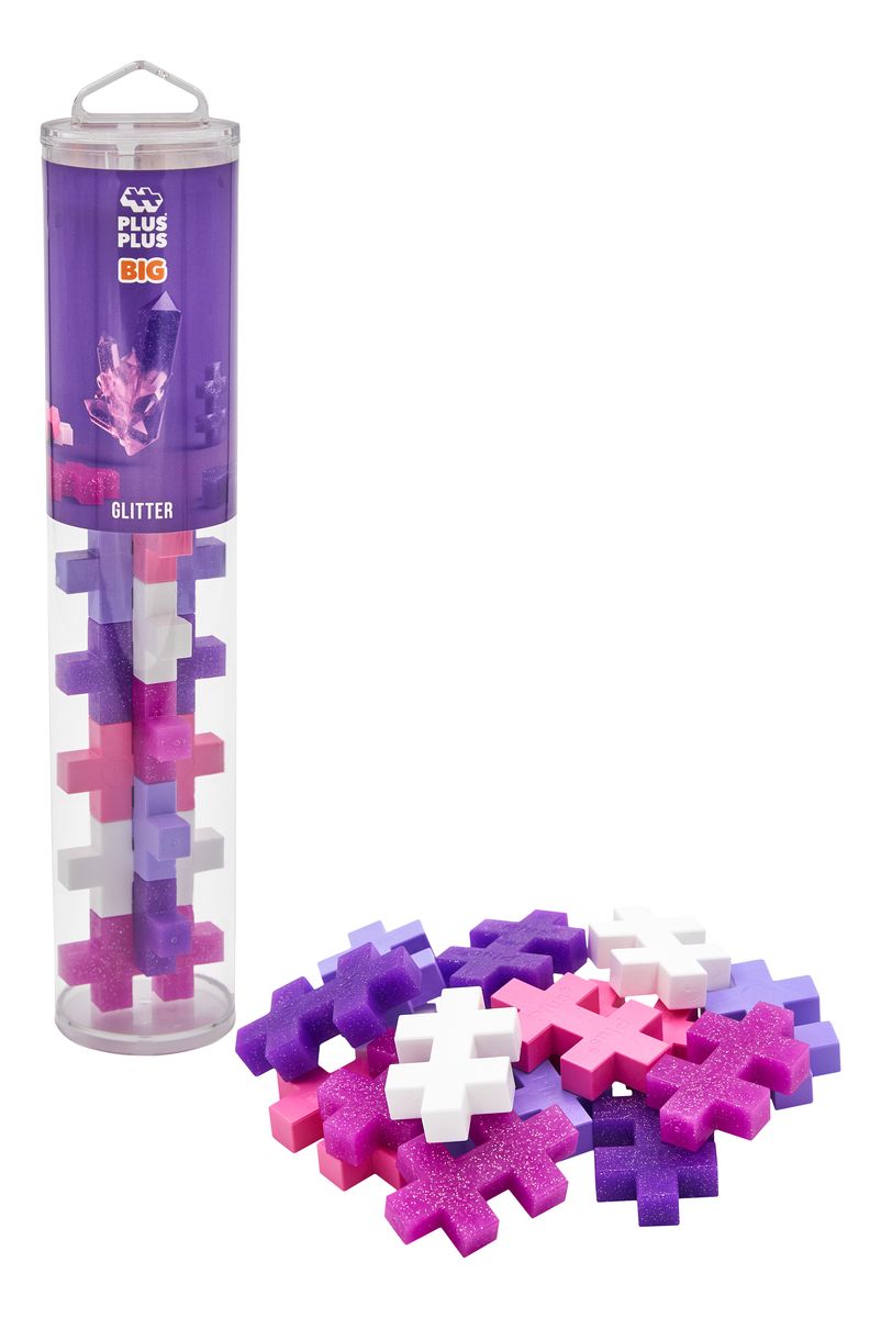 Köp Plus-Plus BIG Glitter Mix Tube - 15 st hos Med24.se
