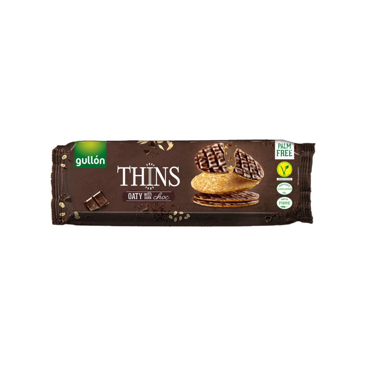 Köp Gullon Oaty Thin Bisc mörk choklad - 150 g hos Med24.se