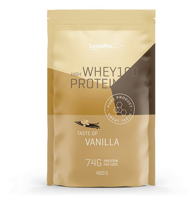 Köp LinusPro Whey100 Vanilla - 400g billigt på Med24.se