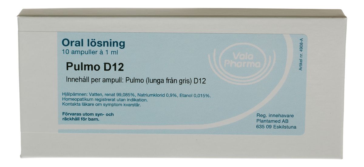 Köp Allergica Pulmo D12, ampull - 10 x 1 ml billigt på Med24.se