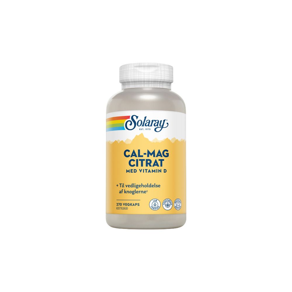 Köp Solaray Cal-Mag Citrat med vitamin D - 270 st hos Med24.se.