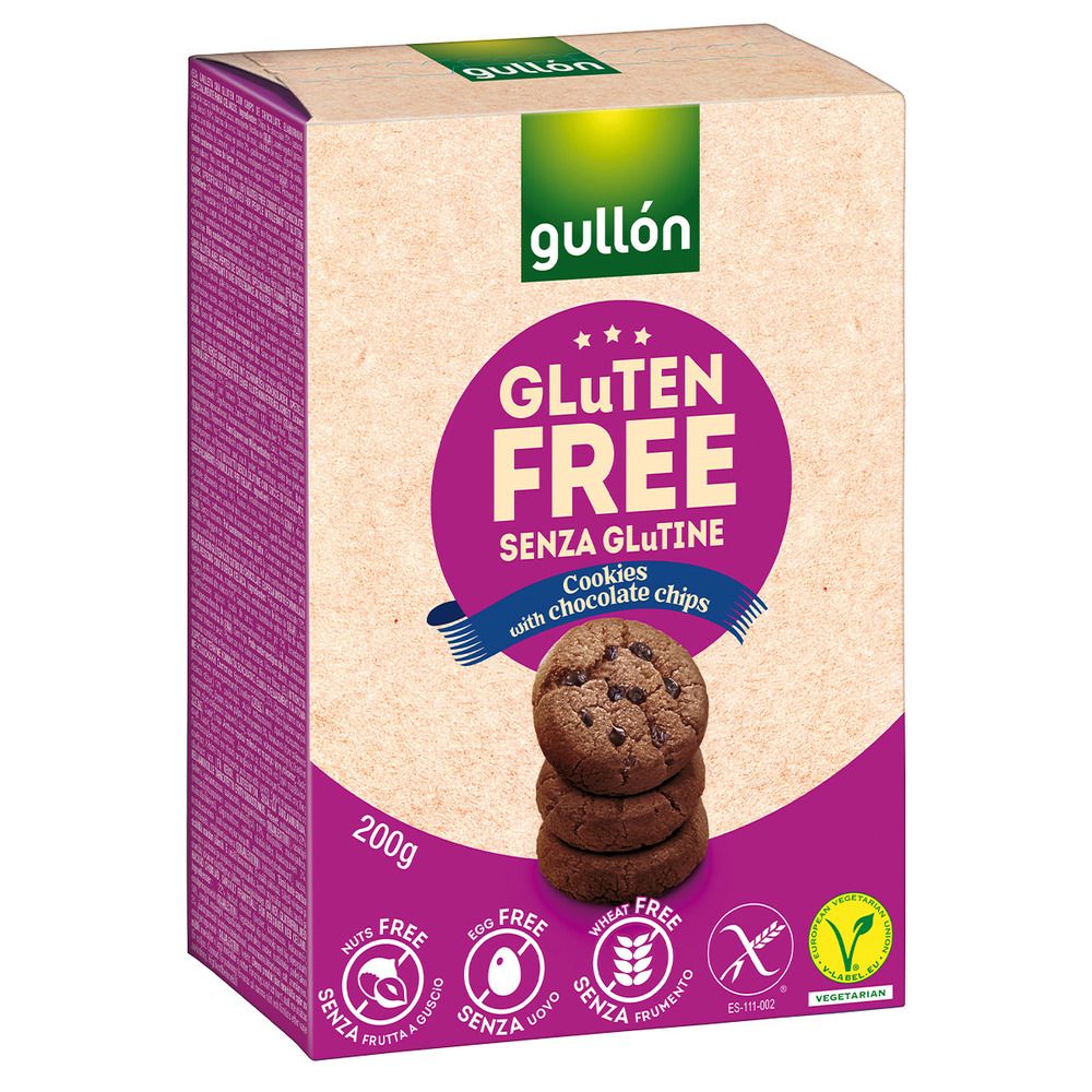 Köp Gullon Cacao Cookies Chocolate Chip - 200 g på Med24.se