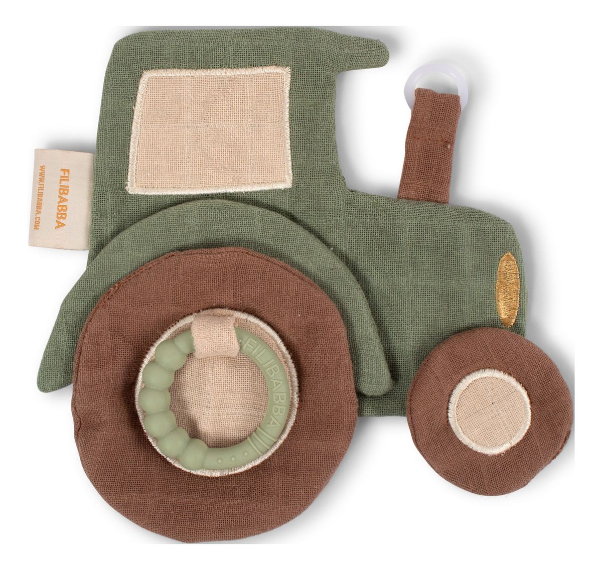 Köp Filibabba Snuttefilt med bitring - Traktor på Med24.se