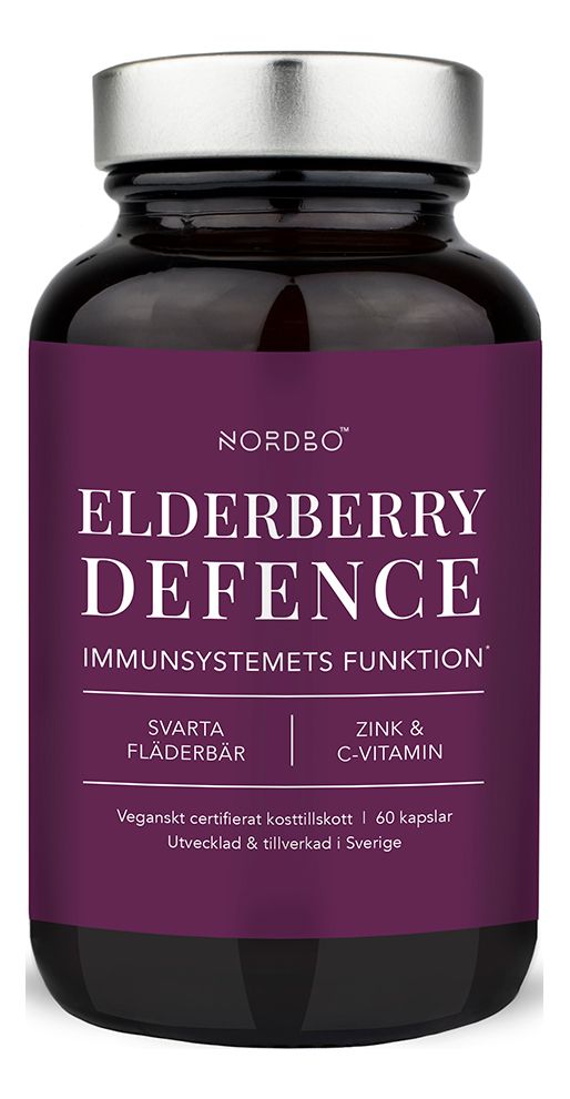 Köp NORDBO Elderberry Defence - 60 kapslar billigt på Med24.se
