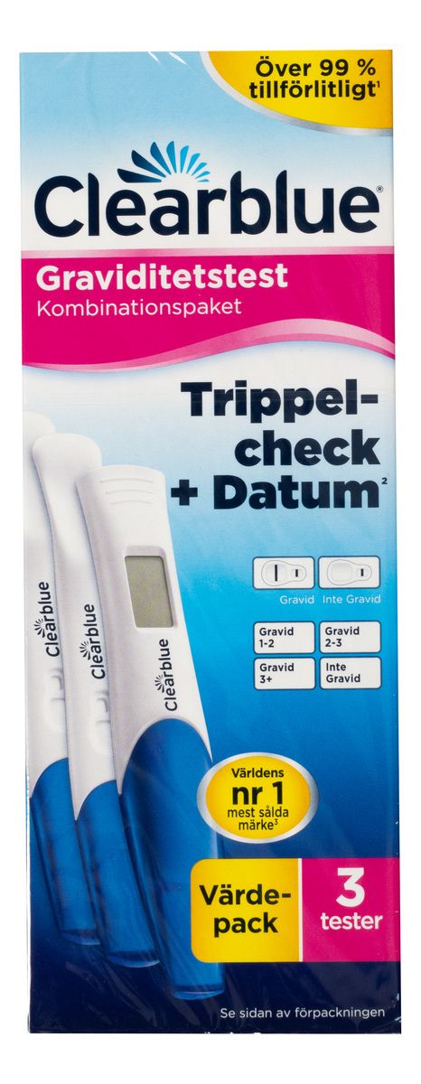 Köp Clearblue Triple Check Graviditetstest - 3 st på Med24.se
