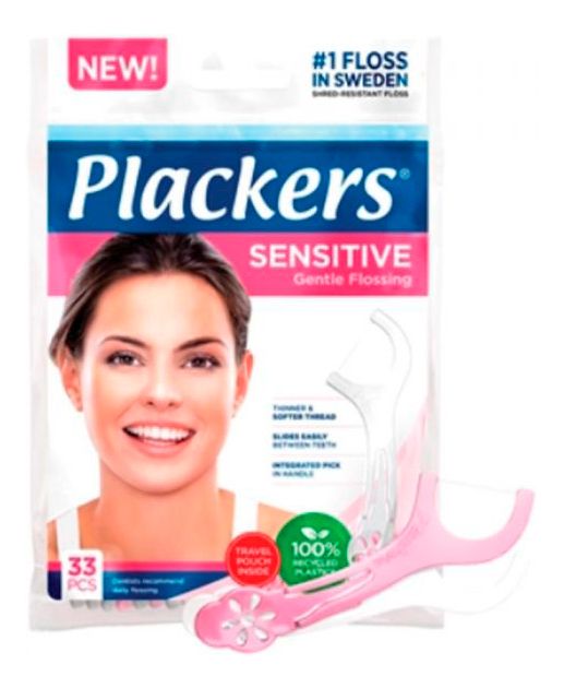 Köp Plackers Sensitive Gentle Flossing - 33 st på Med24.se