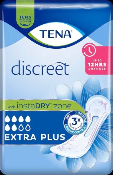 Köp TENA Discreet Extra Plus Inkontinensskydd - 24 st på Med24.se