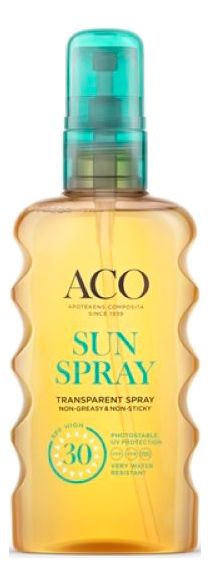 Köp ACO Sun Transparent Spray SPF30 - 175 ml på Med24.se