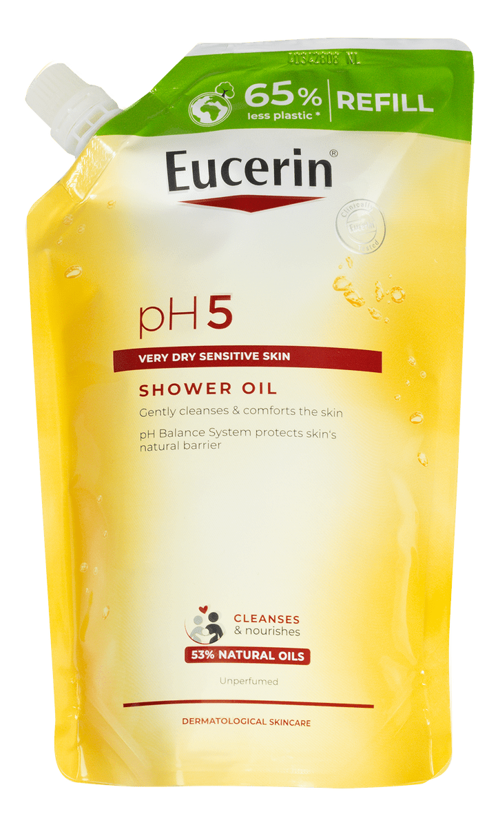 Köp Eucerin pH5 Shower Oil Unperfumed Refill - 400 ml på Med24.se