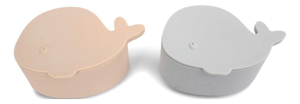 Köp Filibabba Set med 2 små snacksboxar - Valen Christian - Pearl Blue