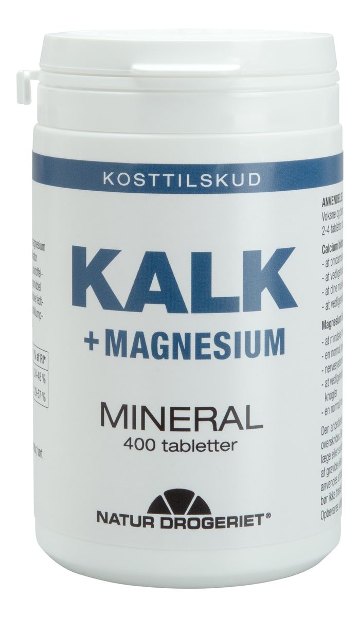 Köp Natur-Drogeriet Kalk + Magnesium - 400 tabletter på Med24.se