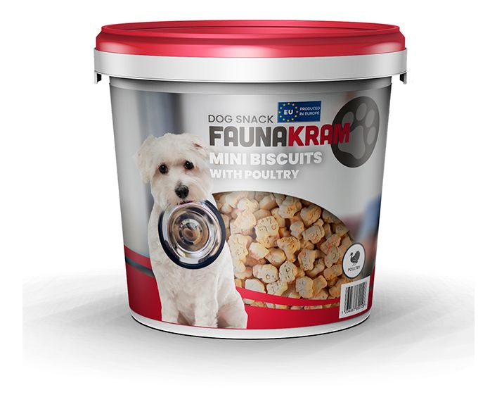 Köp Faunakram hundkex mini kex, fjäderfä - 160 g | Med24.se