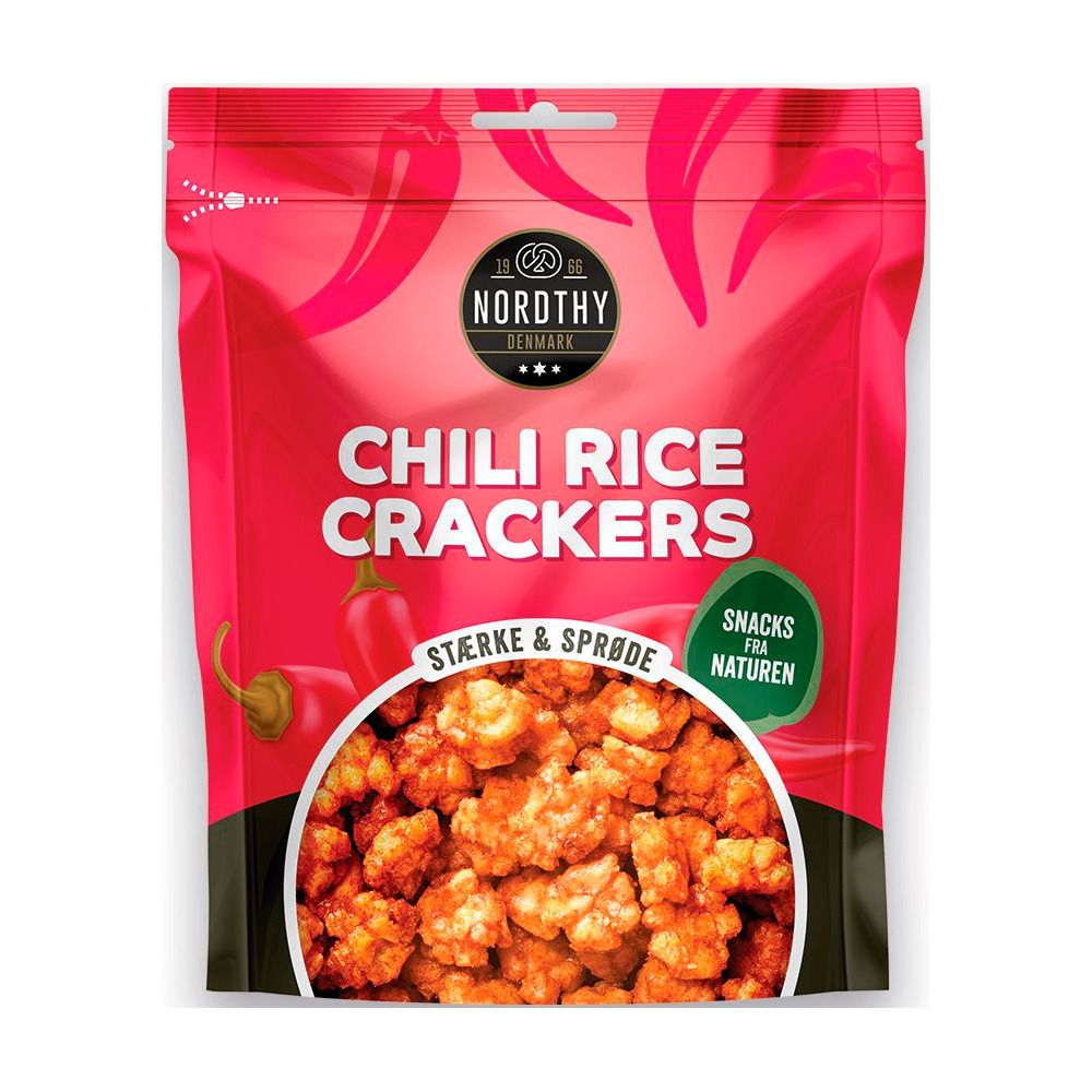 Köp Nordthy Chilli Rice Crackers - 80 g billigt på Med24.se