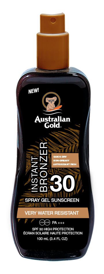 Australian Gold Instant Bronzer Sunscreen Spray Gel SPF30 | Med24.se