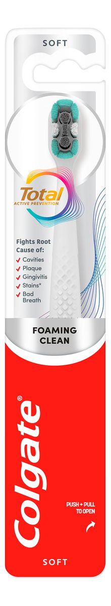 Köp Colgate Tandborste Total Foaming Clean Soft | Med24.se