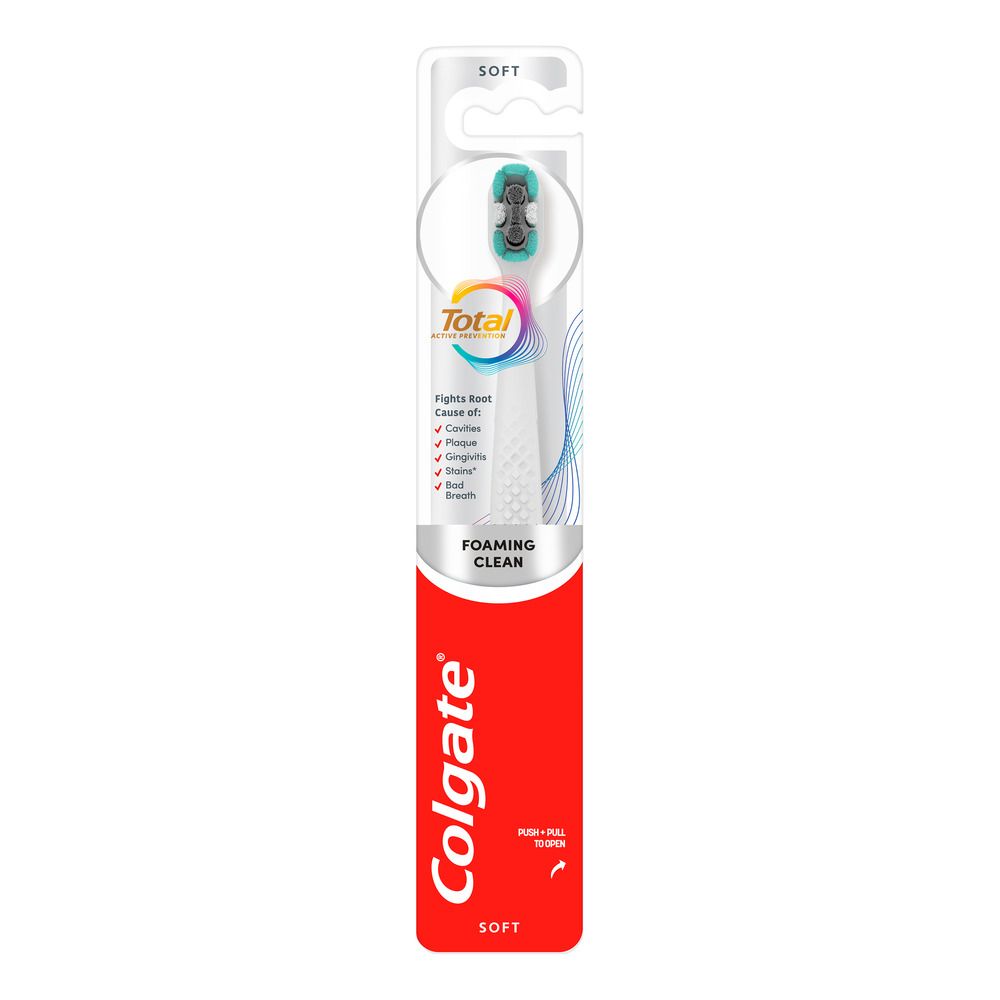 Köp Colgate Tandborste Total Foaming Clean Soft | Med24.se