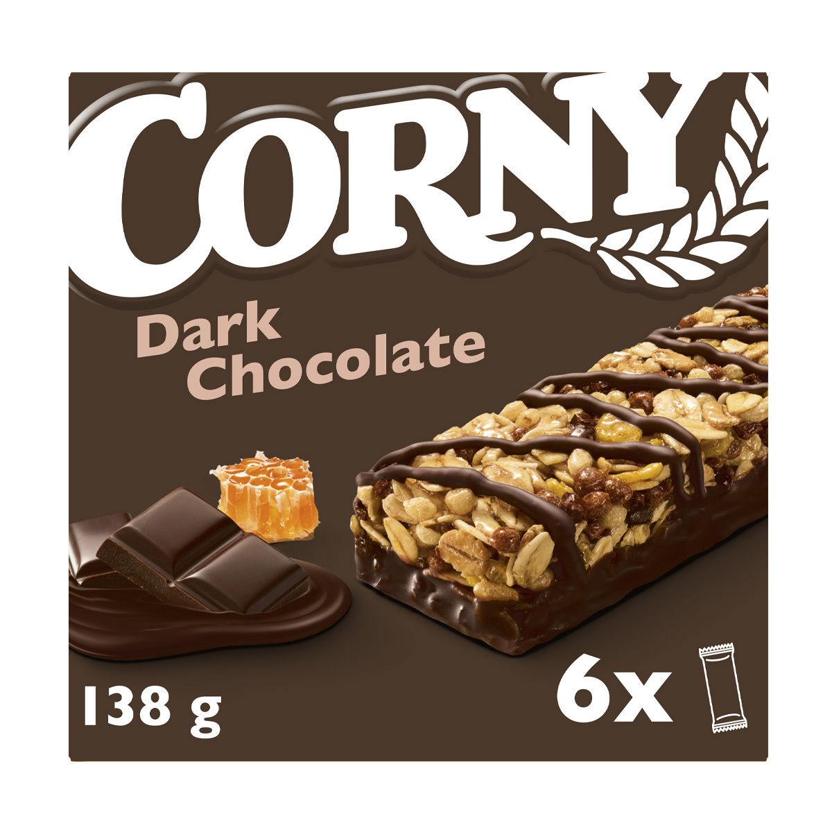 Köp Corny Dark Chocolate - 6 x 23 g billigt på Med24.se