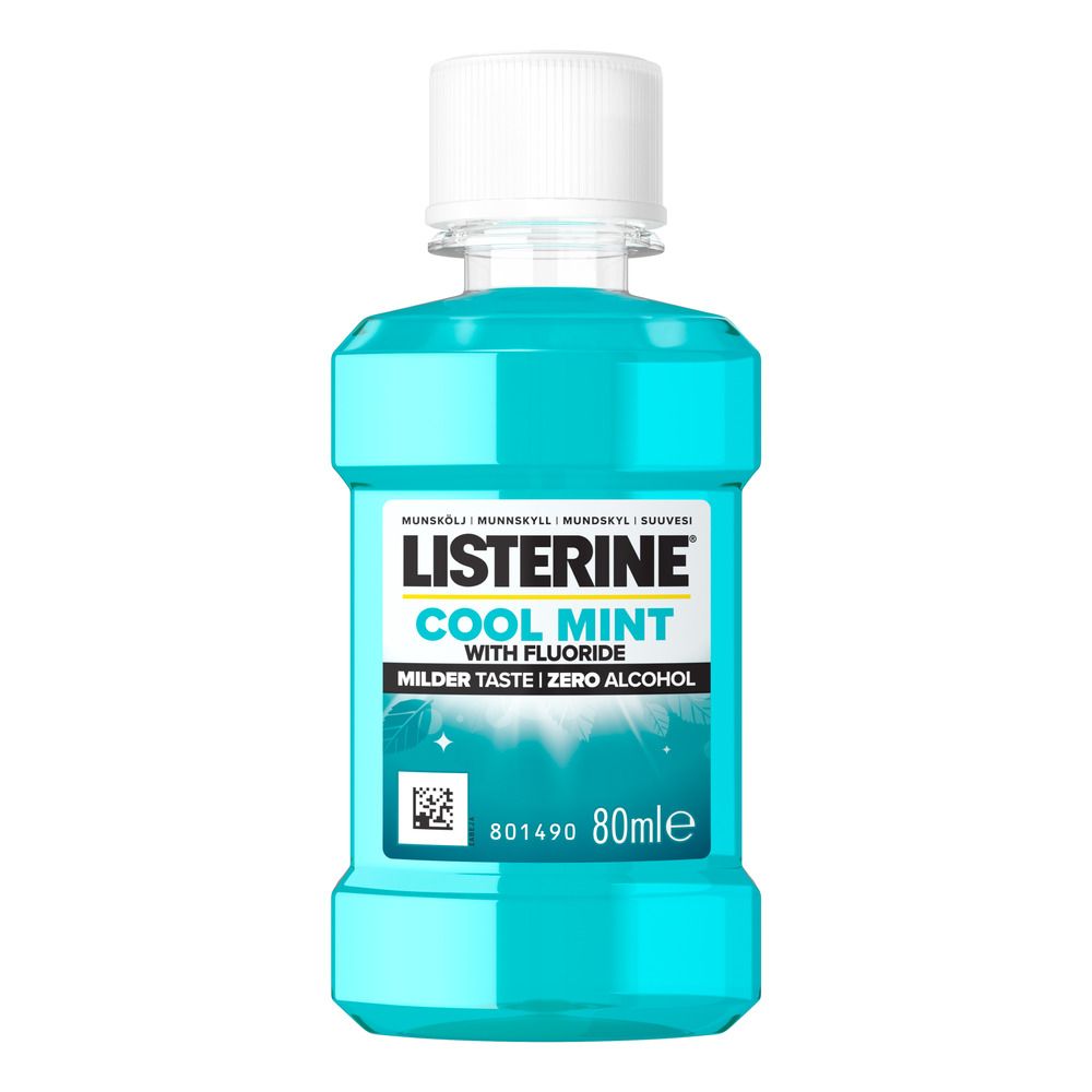 Köp Listerine Cool Mint Milder Taste Mouthwash - 80 ml | Med24.se