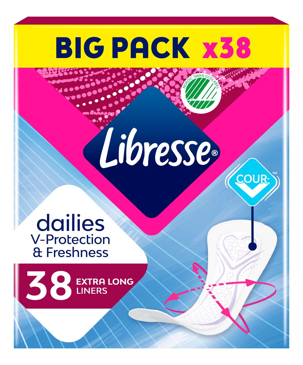 Köp Libresse Extra Long Big Pack - 38 st på Med24.se