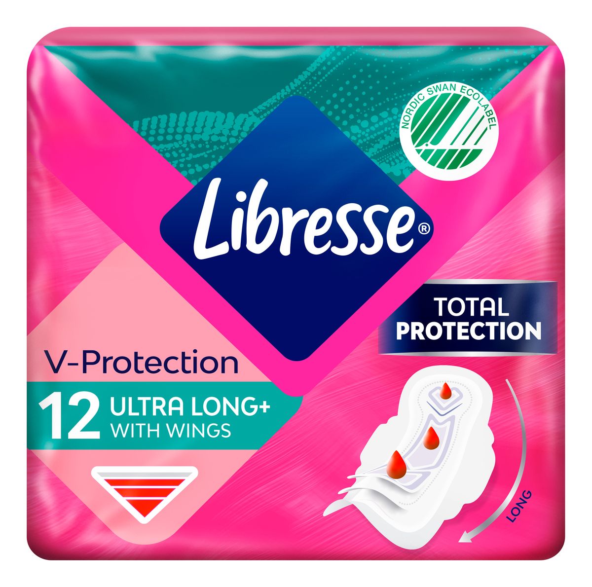 Köp Libresse Ultra Long Wing - 12 st på Med24.se