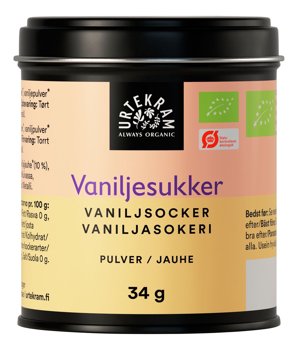 Köp Urtekram Vaniljsocker, eko - 34 g på Med24.se